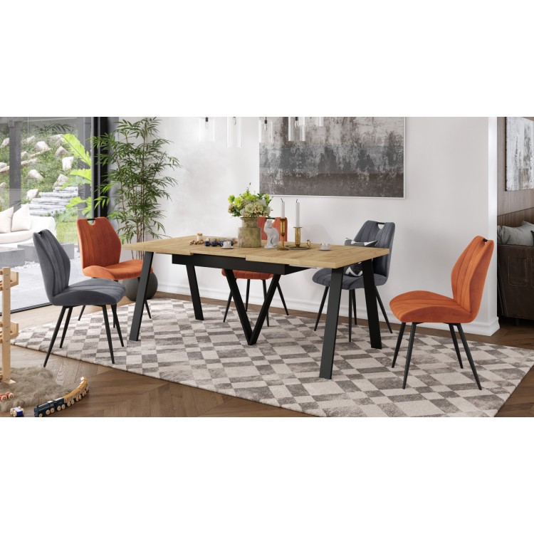 AVERY Hrast Craft Zlatni/ crno dolje - STOL U STILU POTKROVLJA ZA ...